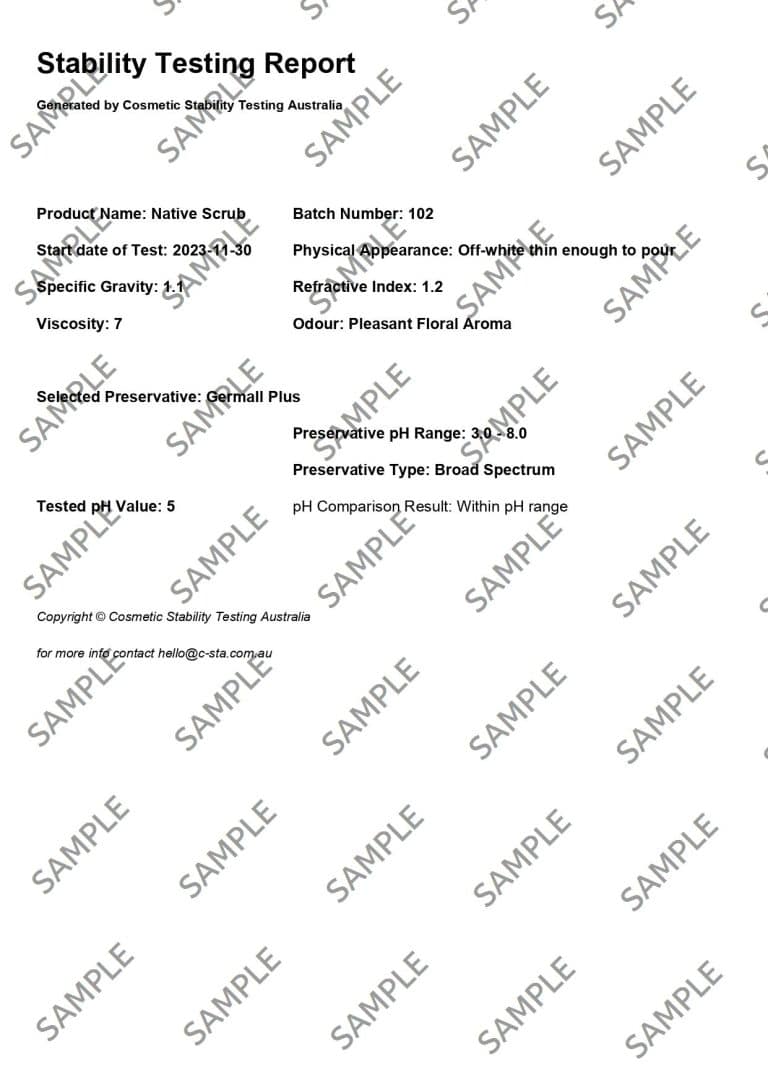 Comprehensive Cosmetic Testing - Cosmetic Stability Testing Australia